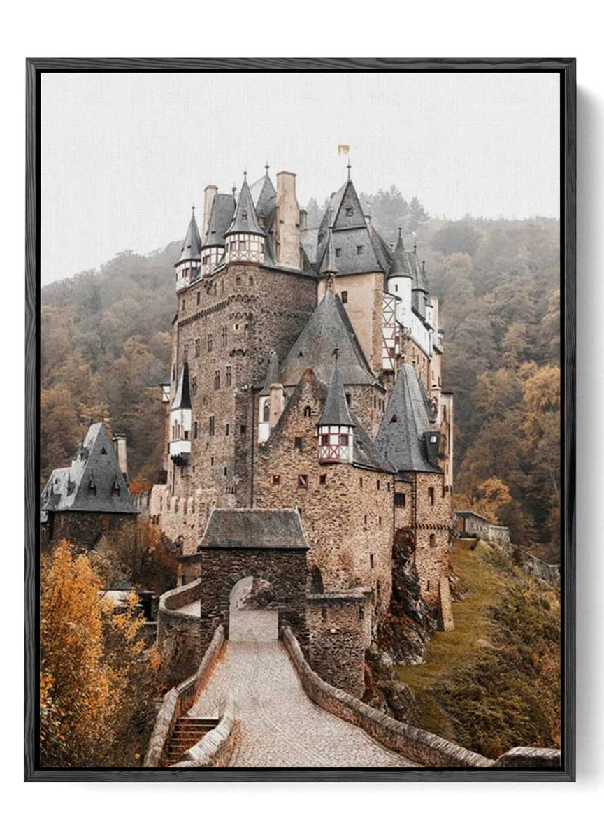 Vintage Medieval Castle Wall Art - Rustic Fortress Poster | OakPoster ...
