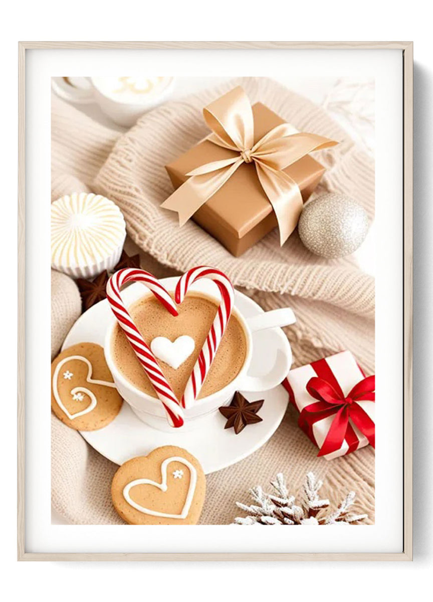 Cozy Christmas Coffee Poster - Holiday Art | OakPoster.com– oakposter