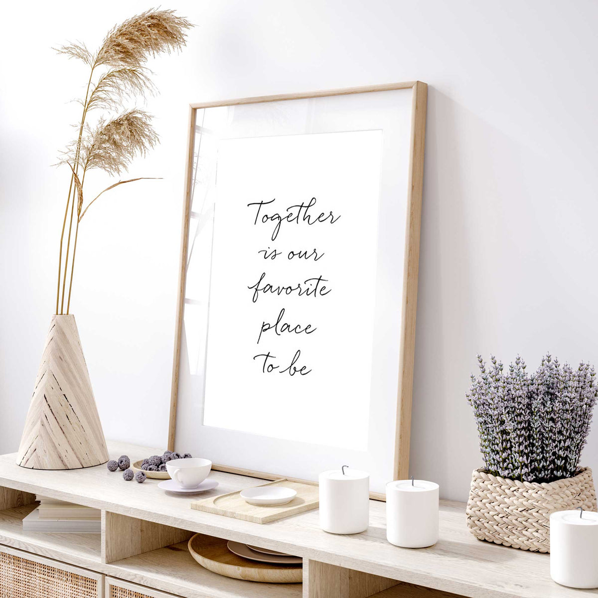Love Quote Poster 'Together' | Typographic Wall Art | OakPoster.com ...