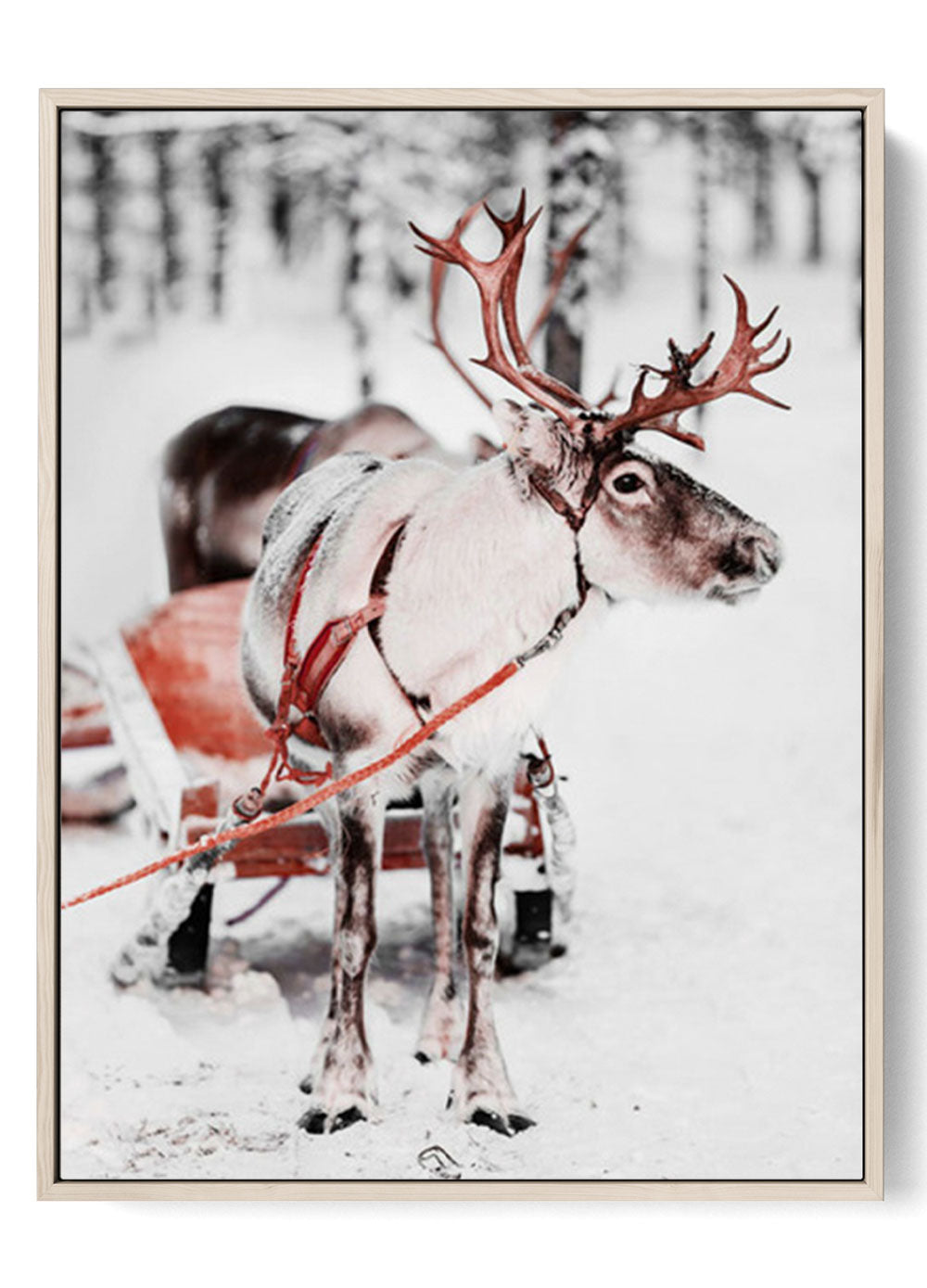 Santa's Sleigh Reindeer Poster | Christmas Wall Art | OakPoster.com ...