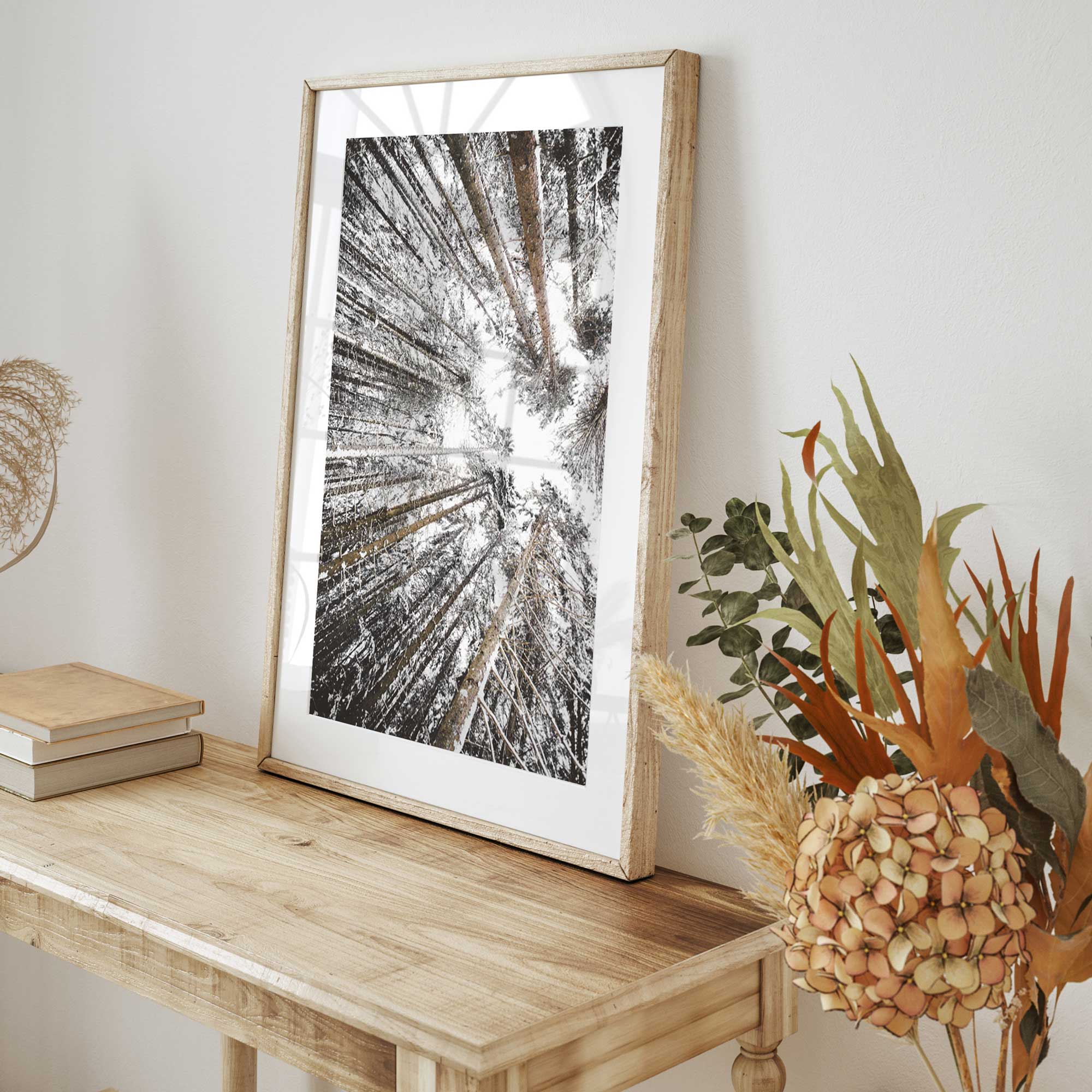 Winter Forest Treetops Poster | Skyward Wall Art| OakPoster.com– oakposter