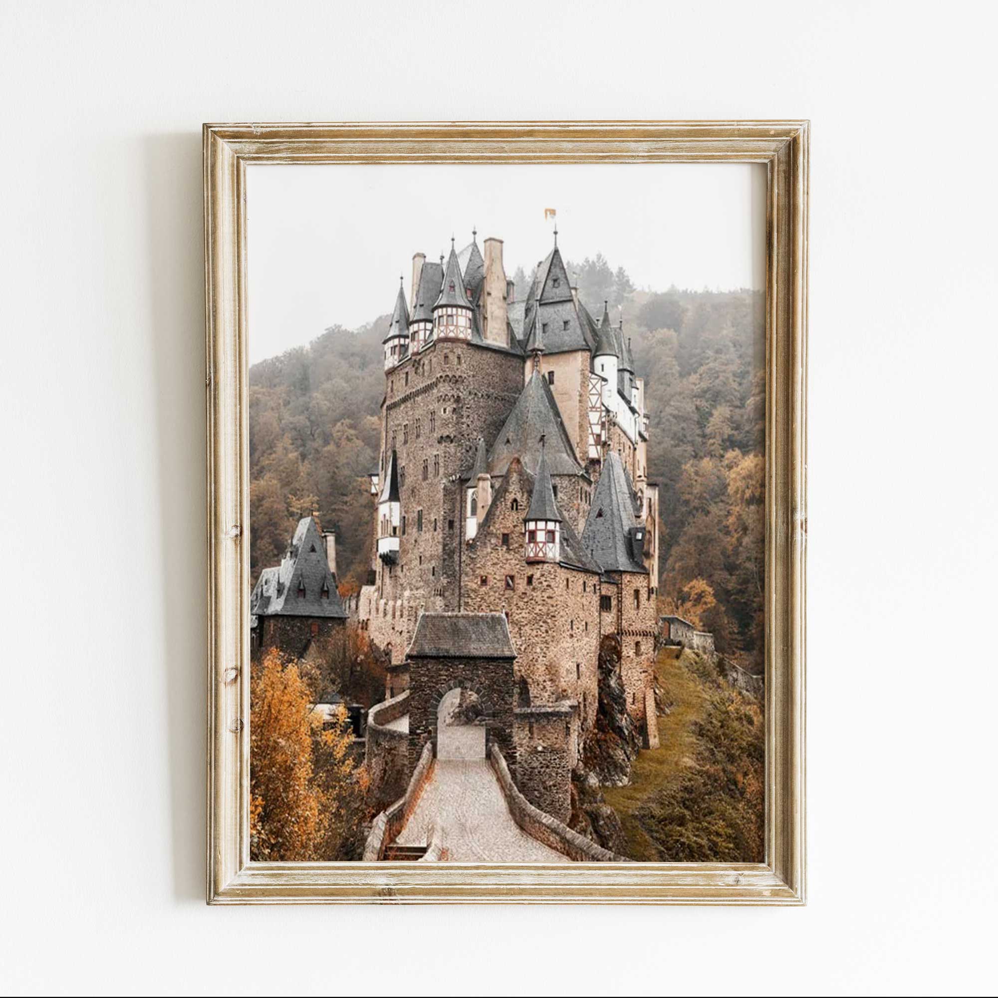 Vintage Medieval Castle Wall Art - Rustic Fortress Poster | OakPoster ...