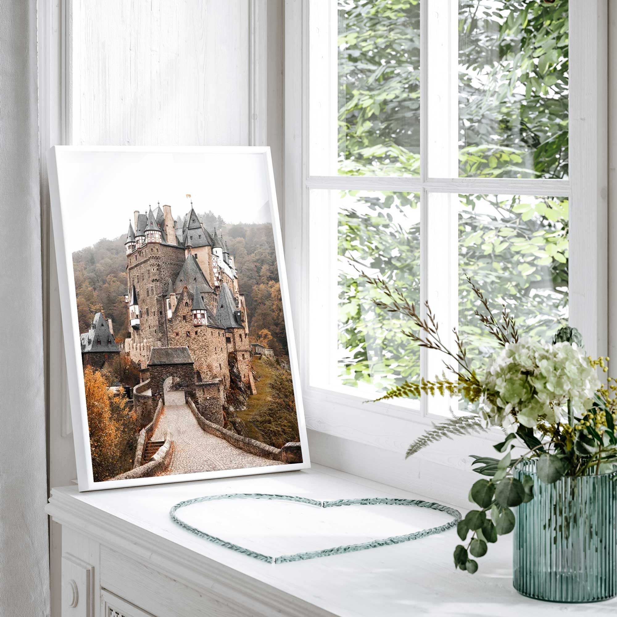 Vintage Medieval Castle Wall Art - Rustic Fortress Poster | OakPoster ...