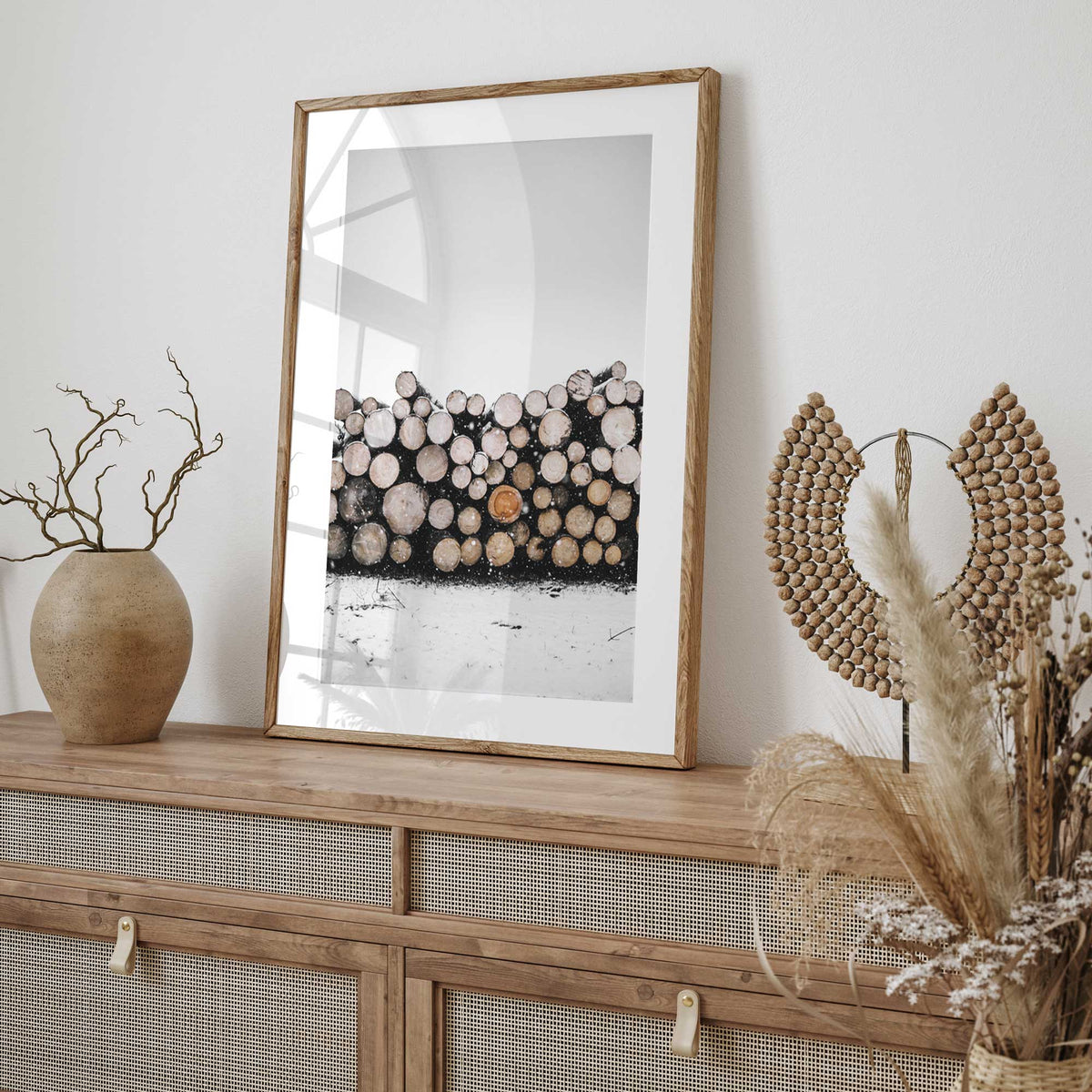 Textured Winter Logs Poster | Nature Poster | OakPoster.com– oakposter