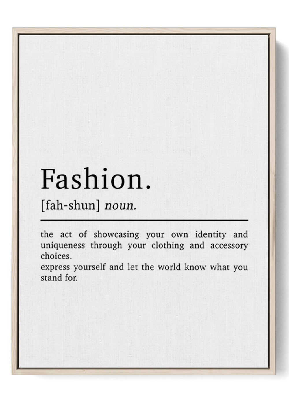 Define Fashion - Statement Art Poster | OakPoster.com– oakposter
