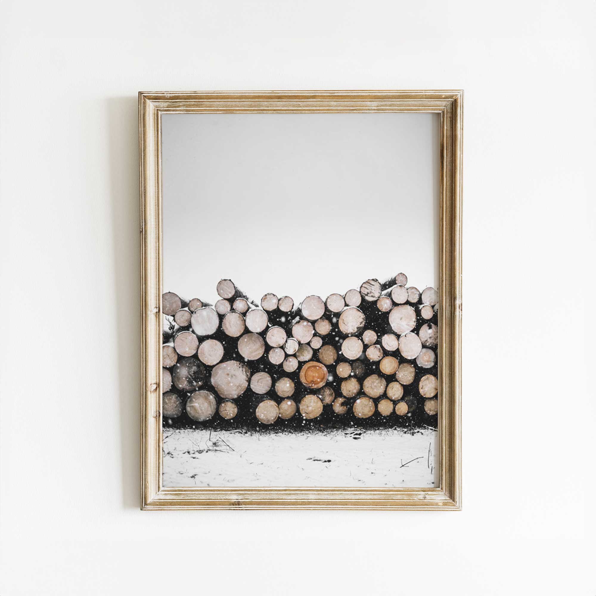 Textured Winter Logs Poster | Nature Poster | OakPoster.com– oakposter