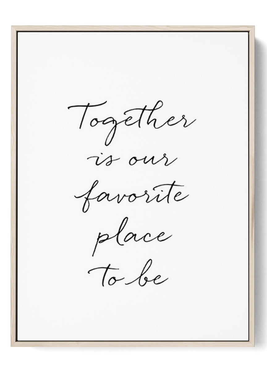 Love Quote Poster 'Together' | Typographic Wall Art | OakPoster.com ...