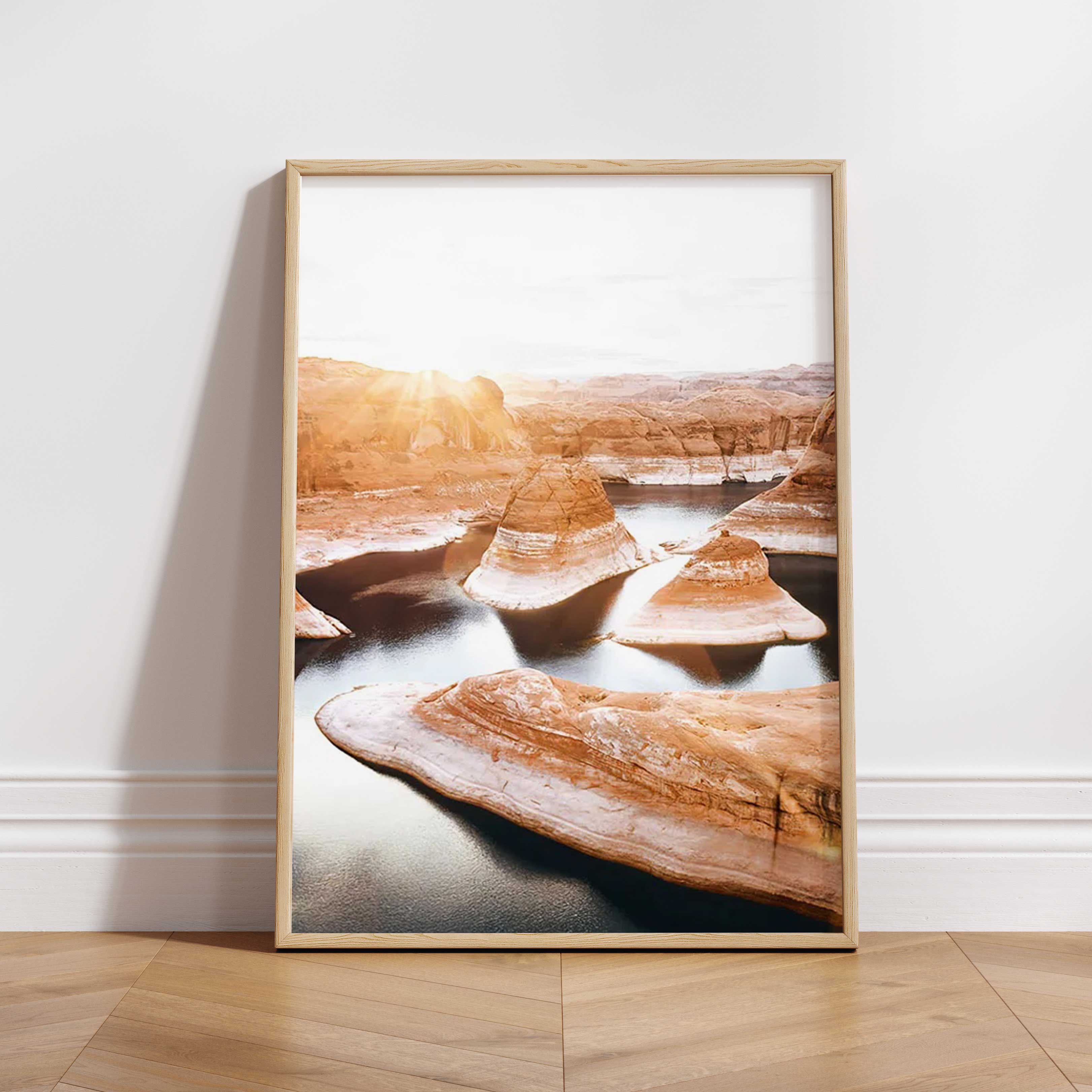 Canyon Lake Reflection Poster - Illuminate Your Walls with Oak Poster ...