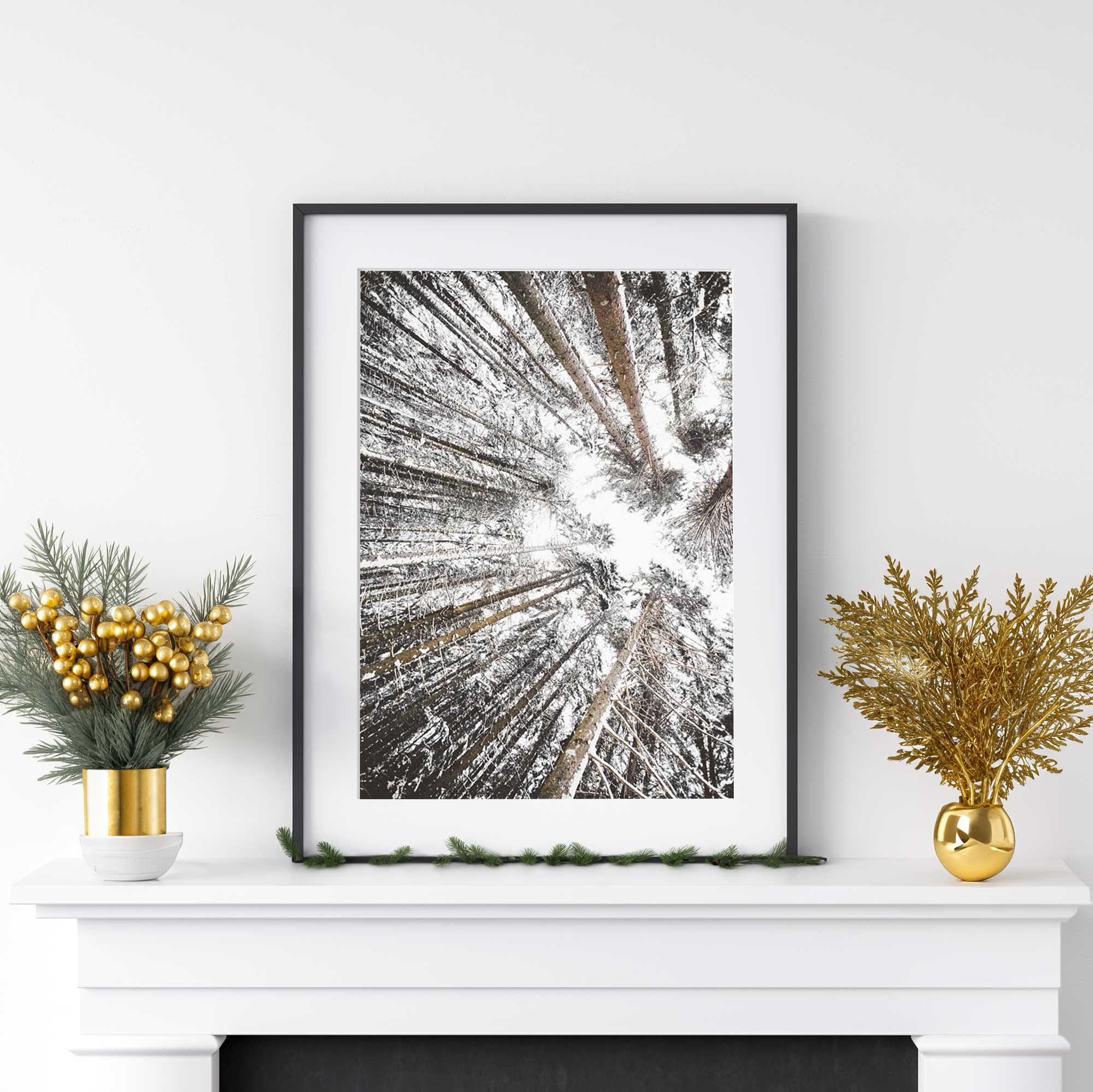 Winter Forest Treetops Poster | Skyward Wall Art| OakPoster.com– oakposter